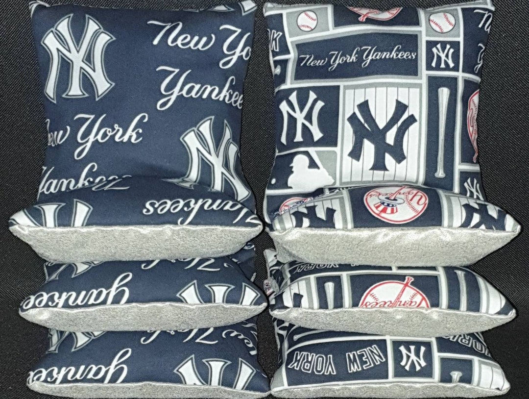 Set of 8 New York Yankees Stick Slick Cornhole Bean Bags FREE SHIPPING ...