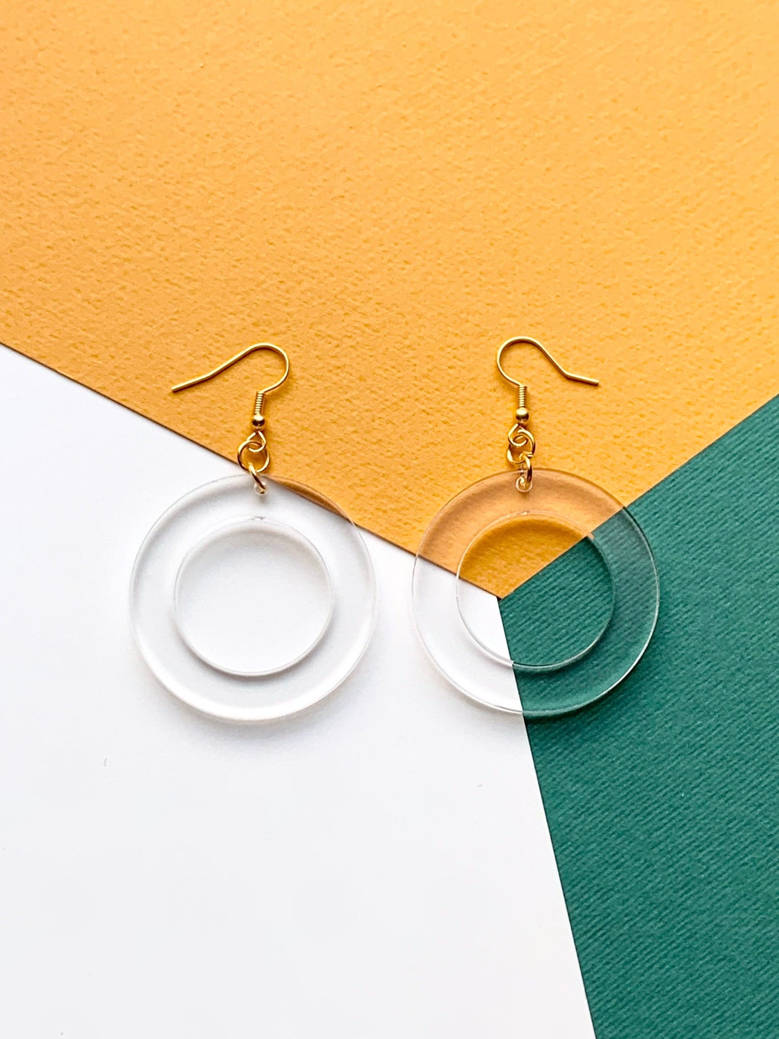 Orbit - Abstract Acrylic Statement Earrings | Modern Sculptural ...