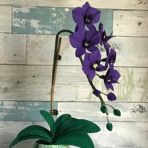 Small Phal Moth Orchid Felt Flower Spray, Orchids, Felt Flowers ...