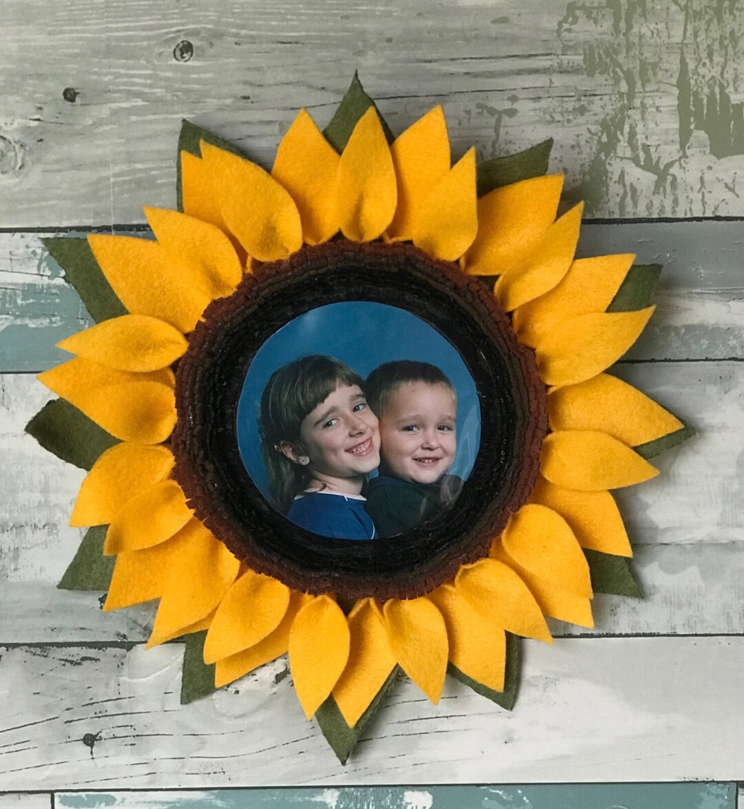 Sunflower Photo Frame, Sunflower Picture Frame, Handmade Gift - Etsy