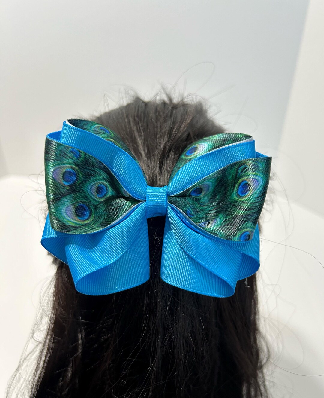 Peacock Theme Hair Bow Hair Clip, Girls Hair, Toddler Hair, Women Hair ...