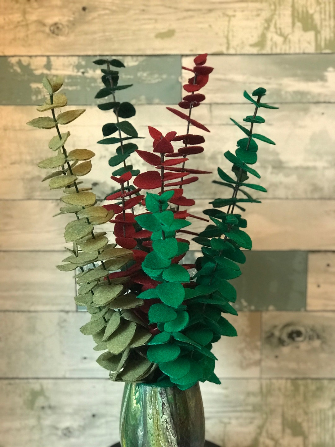 Eucalyptus, Felt Greenery, Handmade - Etsy