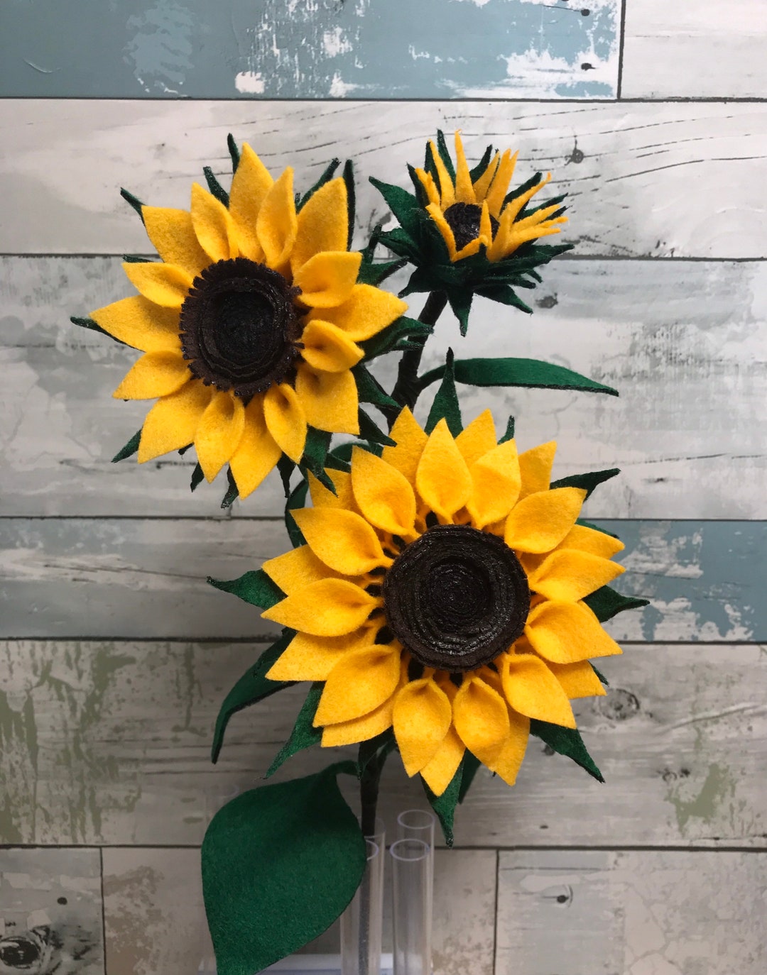 Sunflower Spray, Felt Sunflowers, Home Decor, Gifts for Her, Handmade ...