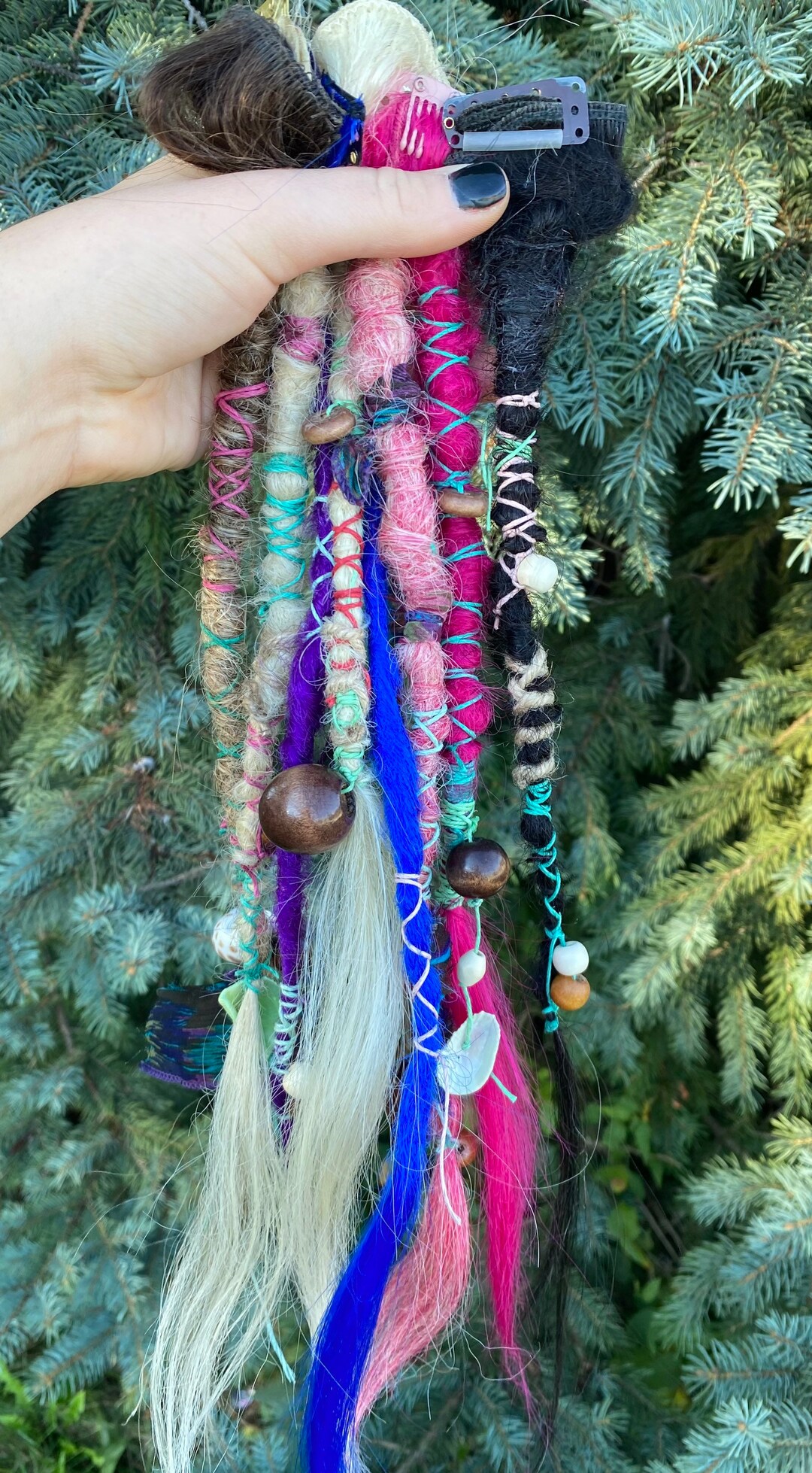 Dreadlock Extensions, Clip in Extensions Dreads - Etsy