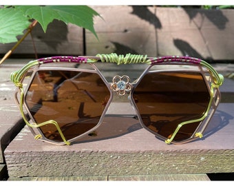 Round Wire Frame Sunglasses - Etsy