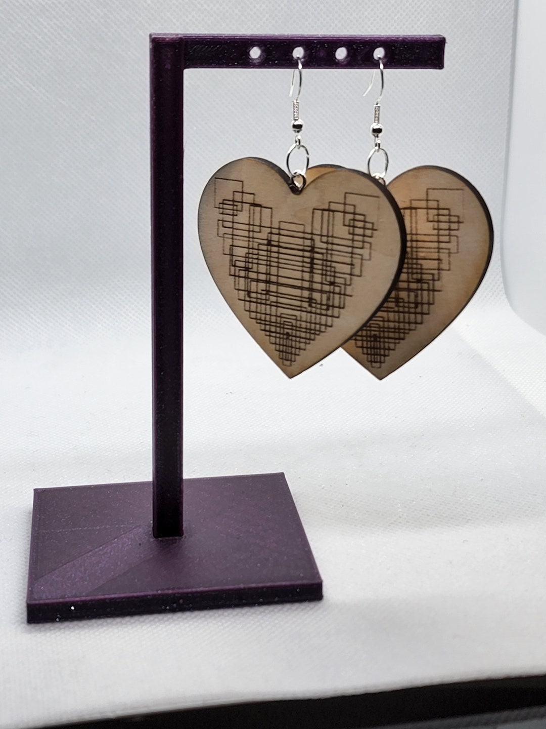 Laser Cut Earrings - Hart - Etsy