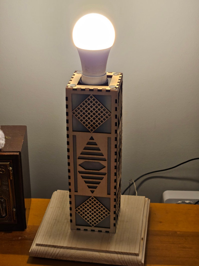 Laser Cut Lamp, Cabin Decor - Etsy