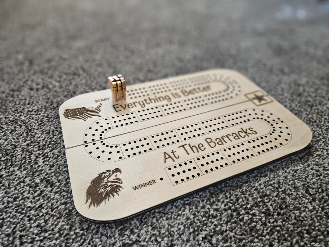 Cribbage Board, With Personalized Words and Images - Etsy