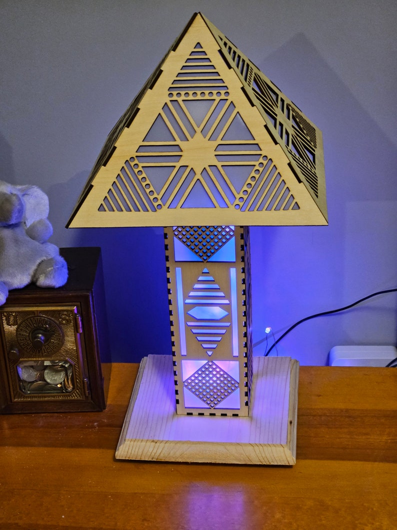 Laser Cut Lamp, Cabin Decor - Etsy