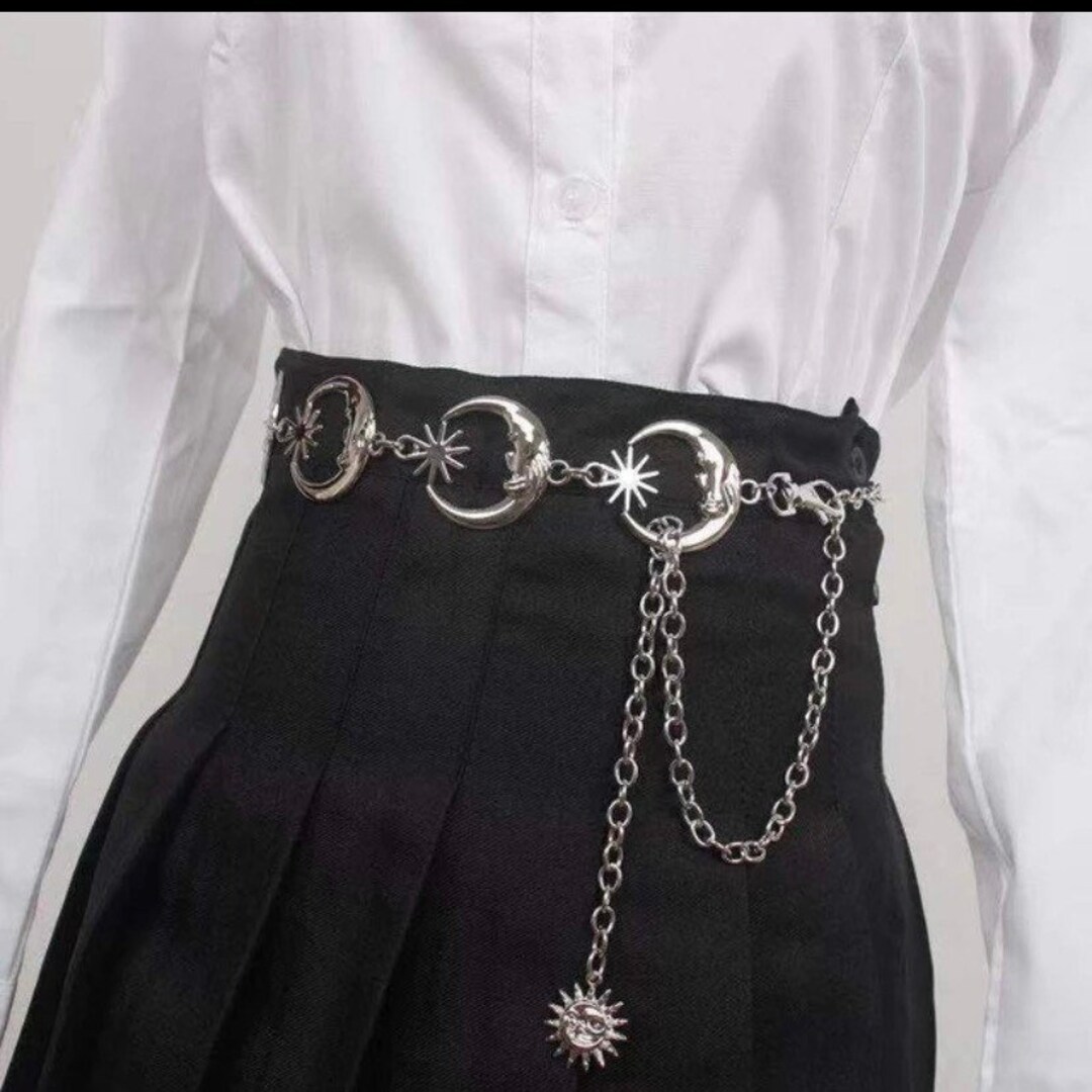 Silver / Gold Waist Chain Belt Crescent Moon Star/ Silver/gold - Etsy