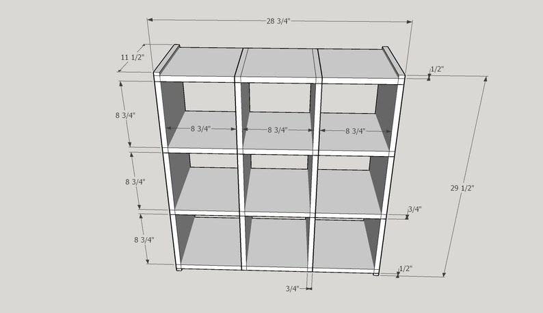 EZ Cube Mini 3x3 Shelf Wood Cube Shelves Wood Storage Cubes | Etsy