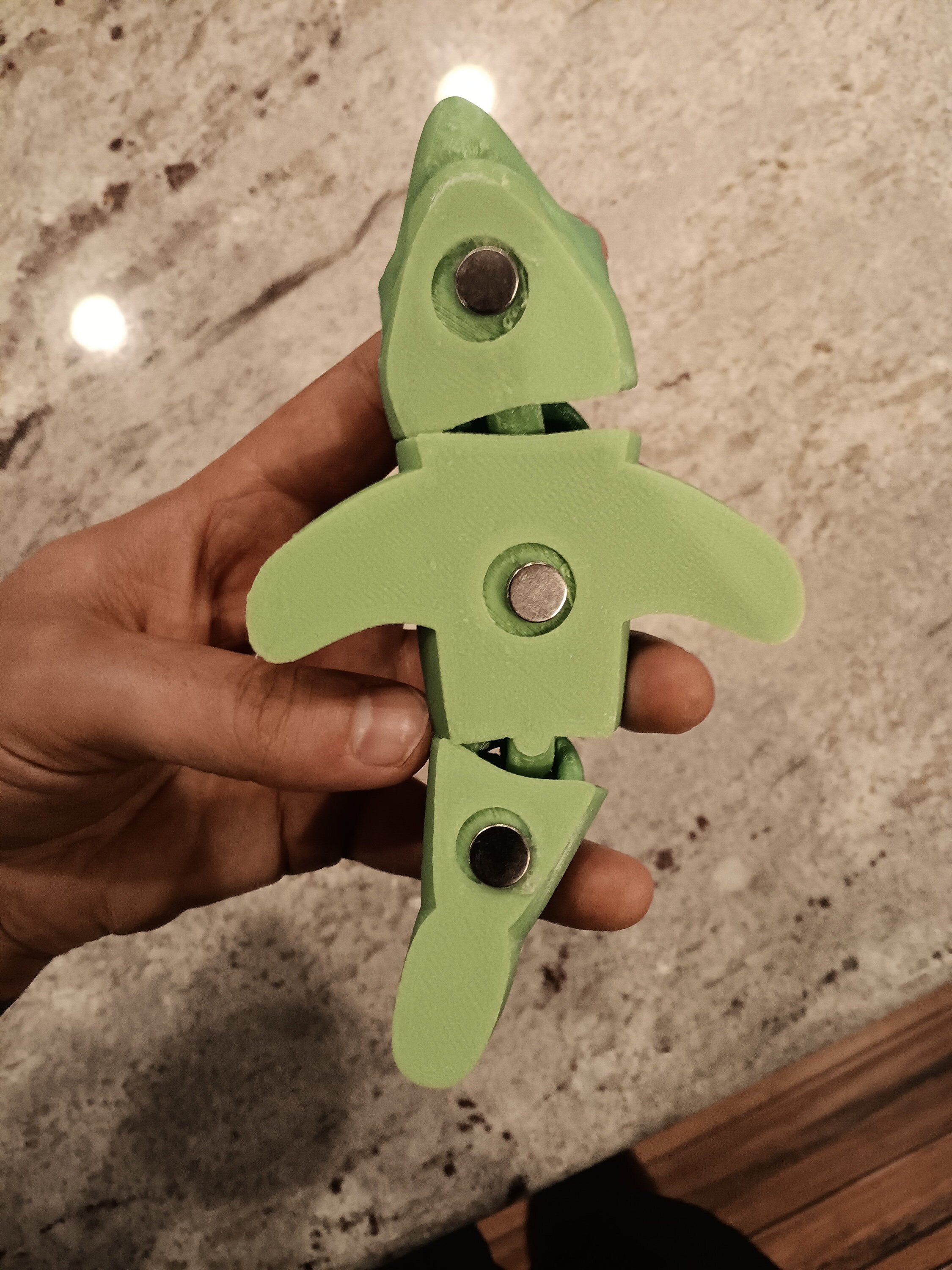 Shark Magnet STL for 3D Printing Flexi Fidget Toy Articulated Print in ...