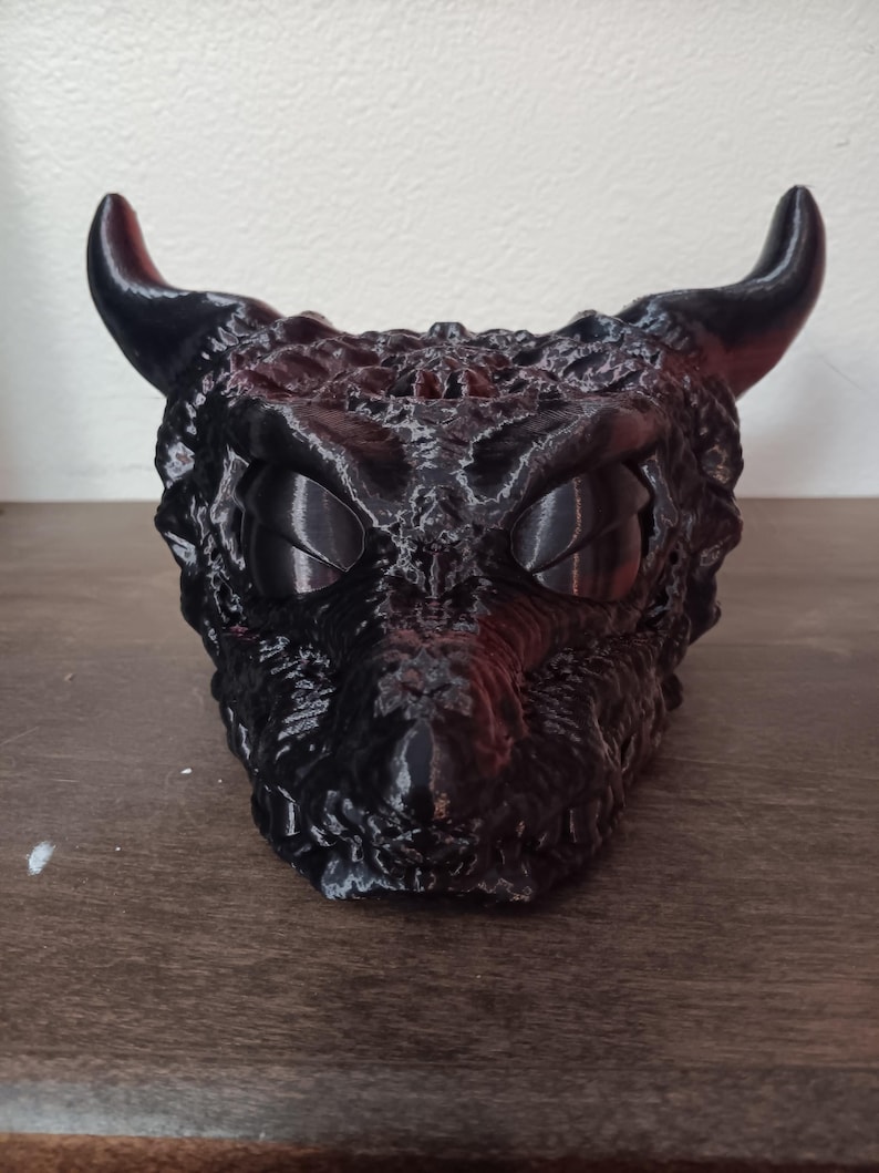 Dragon Head Statue STL File | 3D Printable Fantasy Sculpture | Mythical Creature 3D Model ...