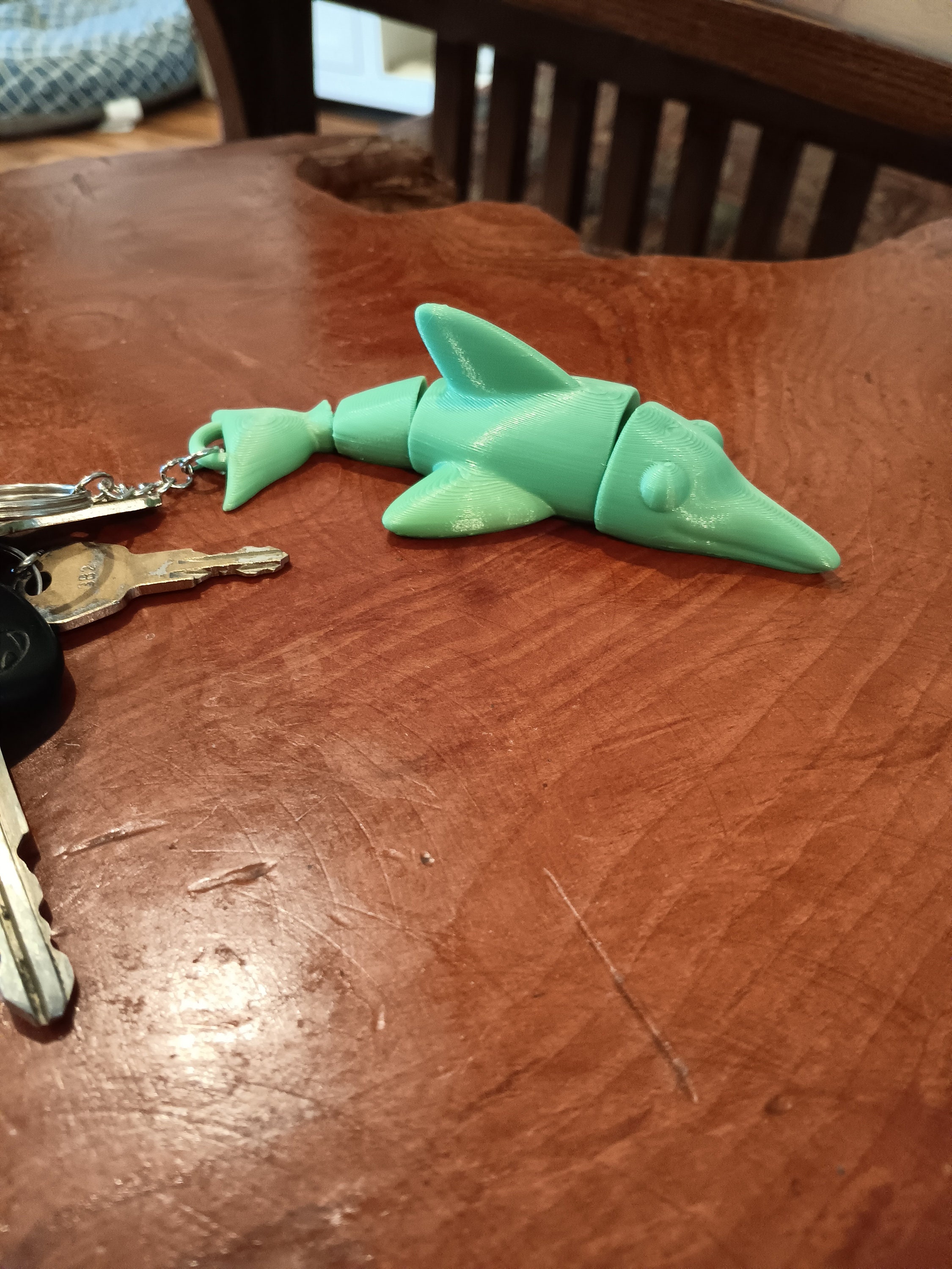 Flexi Dolphin Key Chain STL for 3D Printing - Print in Place ...
