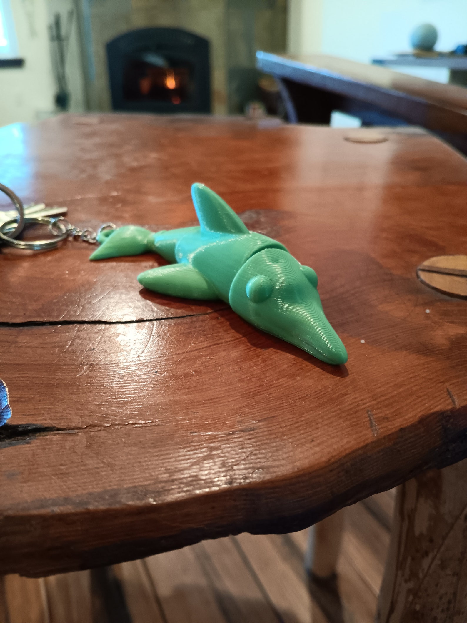 Flexi Dolphin Key Chain STL for 3D Printing - Print in Place ...