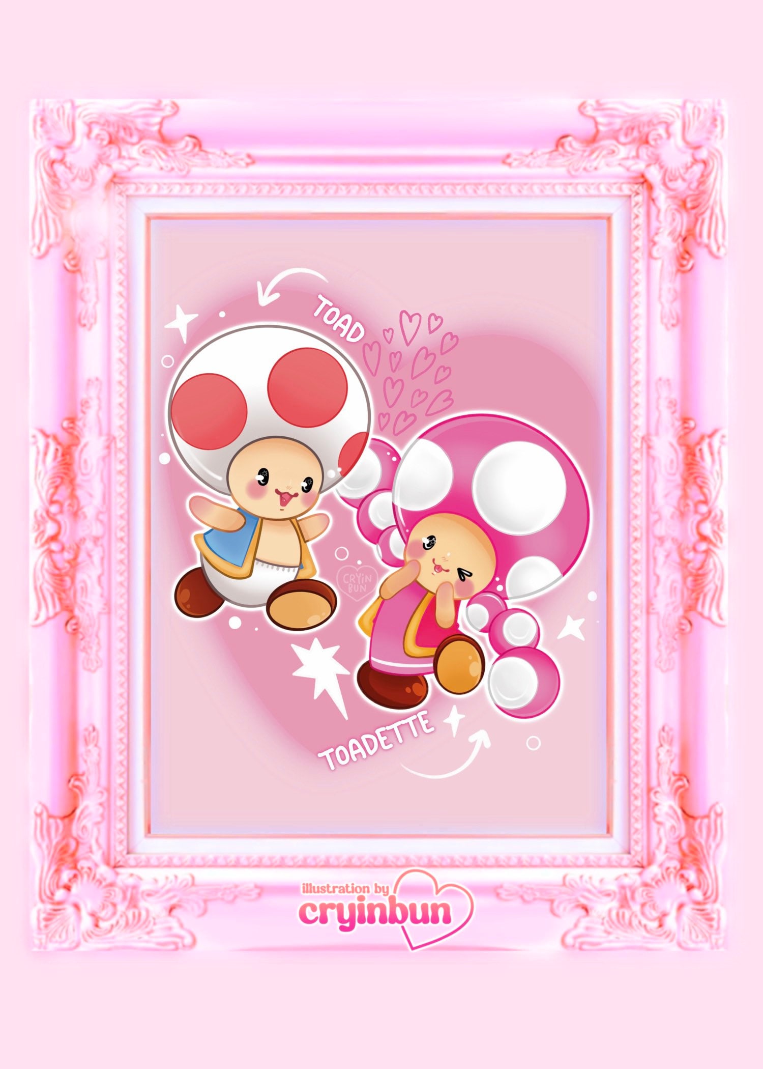 Toad And Toadette Kissing