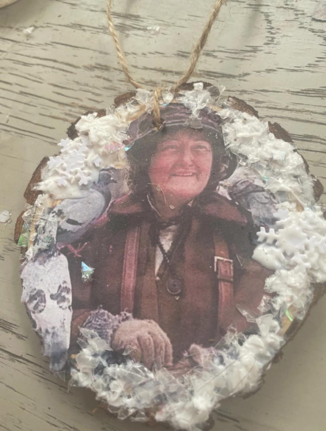 Home Alone Bird Lady Wooden Christmas Decoration. Classic Christmas ...