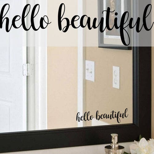 Hello Beautiful Wall Decal Hello Beautiful Wall Decor - Etsy