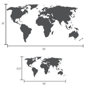 World Map With Pins Wall Decal Sticker Home Decor Travel - Etsy