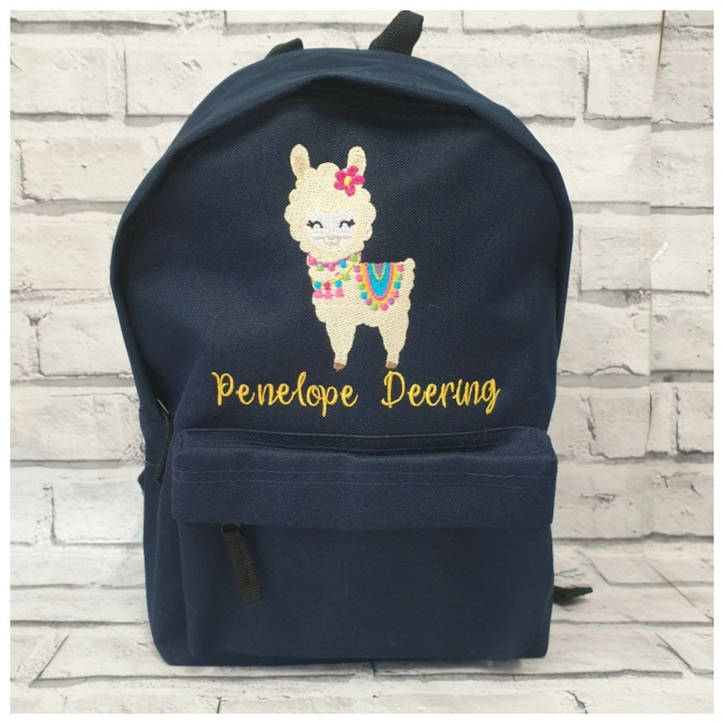 Personalised Llama Backpack - Etsy UK