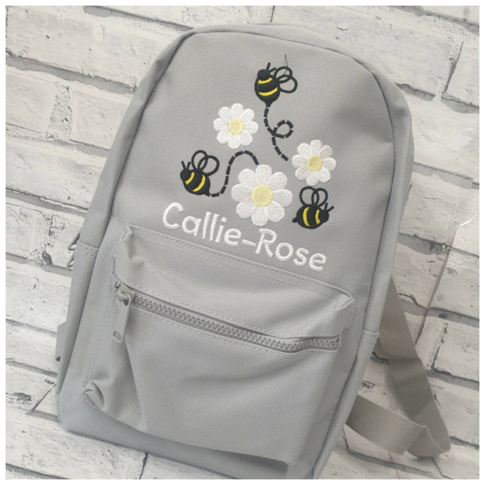 Personalised Toddler Bee Backpack Embroidered Flower Design - Etsy UK