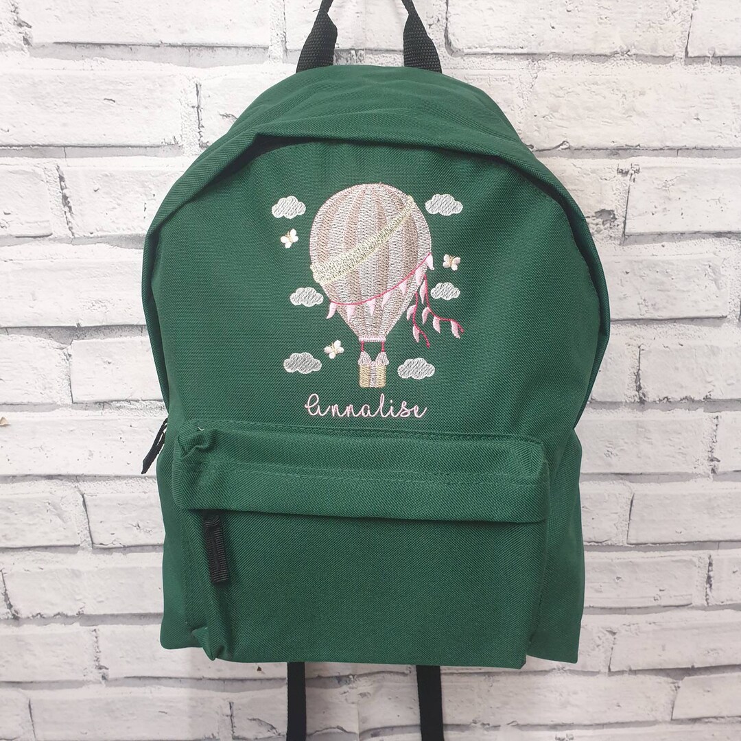 Personalised Toddler Backpack, Embroidered Hot Air Balloon Rucksack ...