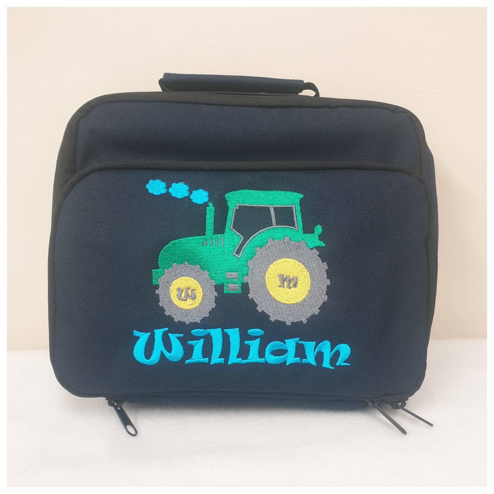 Personalised Tractor LunchBox, School Lunch Bag, Toddler LunchBox,