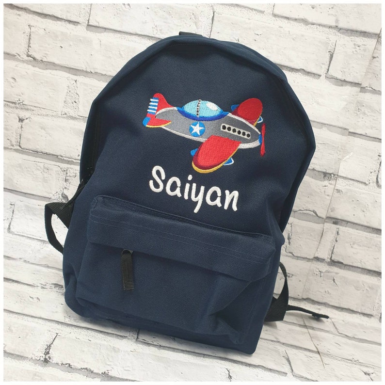 Personalised Plane Backpack, Embroidered Toddler Rucksack,nursey ...