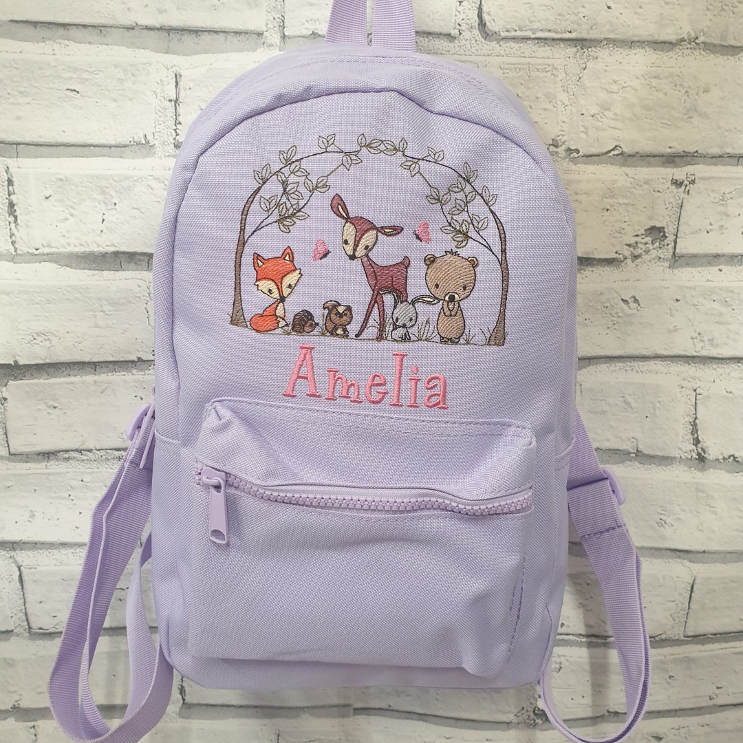 Personalised Toddler Backpack, Embroidered Woodland Animal Rucksack ...