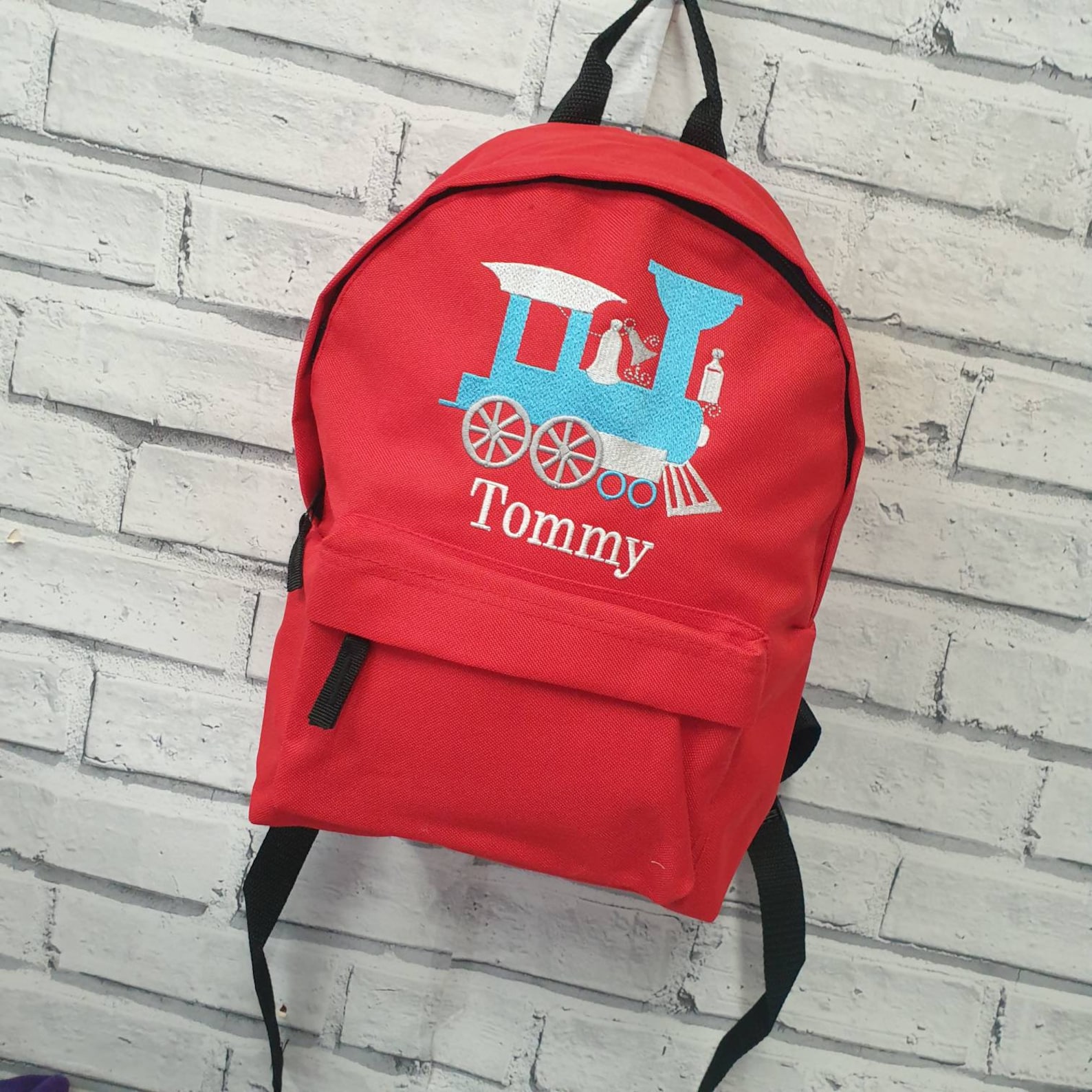 Personalised Train Design Backpack, Rucksack,nursey, School Bag, Unisex ...