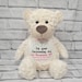 Personalised Christening Teddy Bear, Embroidered Baptism Bear, Baby ...