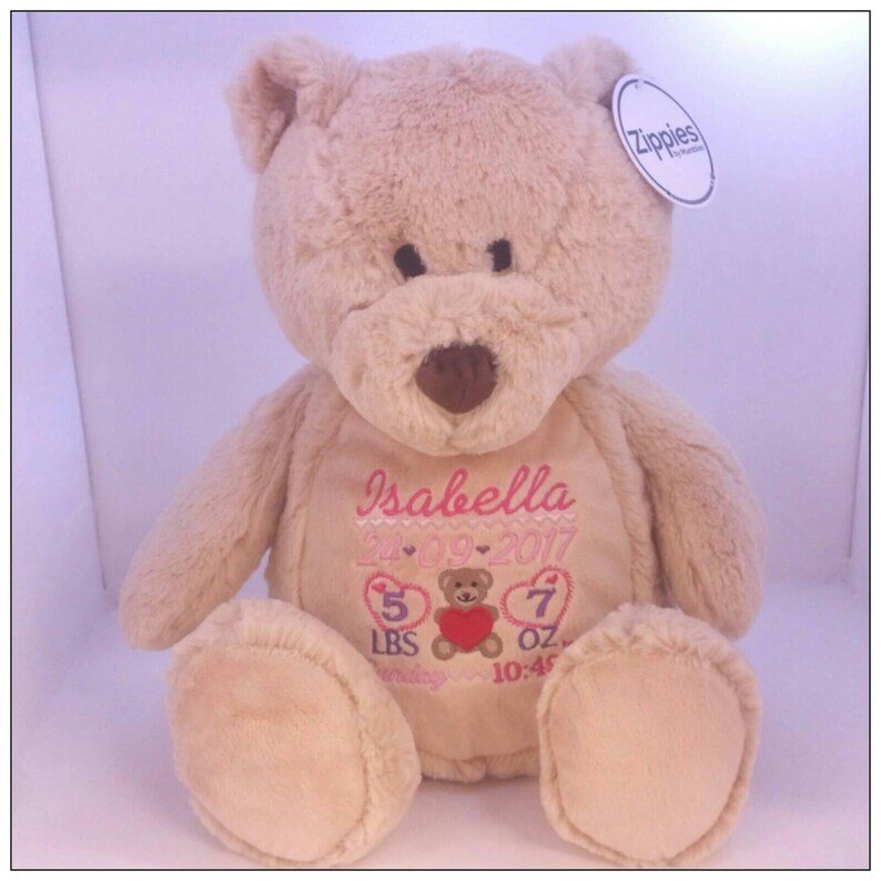 Personalised Teddy Bear Embroidered Bears Personalised Baby - Etsy UK