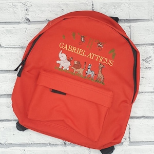 Personalised Toddler Safari Rucksack, Embroidered Jungle Nursery ...
