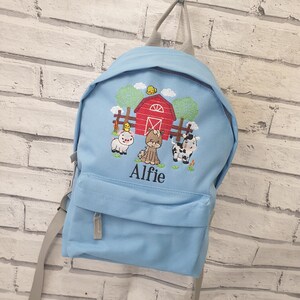 Personalised Toddler Backpack, Embroidered Farm Rucksack, Horsenursey ...