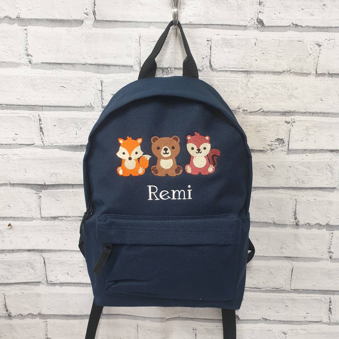 Personalised Toddler Backpack, Embroidered Woodland Animals Rucksack ...