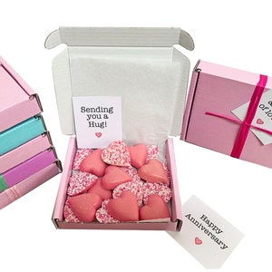 Tiny Treats Little Pink Box of Chocolate Hearts. Ideal - Etsy
