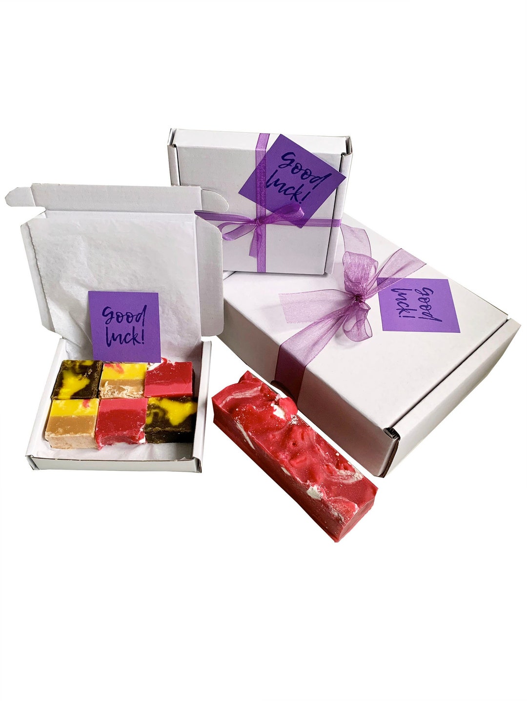 GOOD LUCK Gift Box With Luxury Handmade Fudge. Various Flavour Choices ...