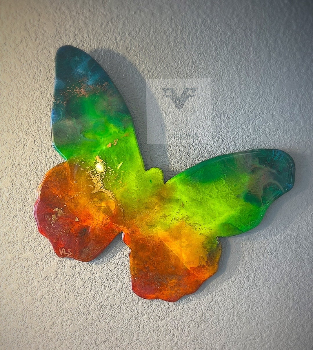 Resin Butterfly Wall Art, Alcohol Ink Painting, 12x10 - Etsy