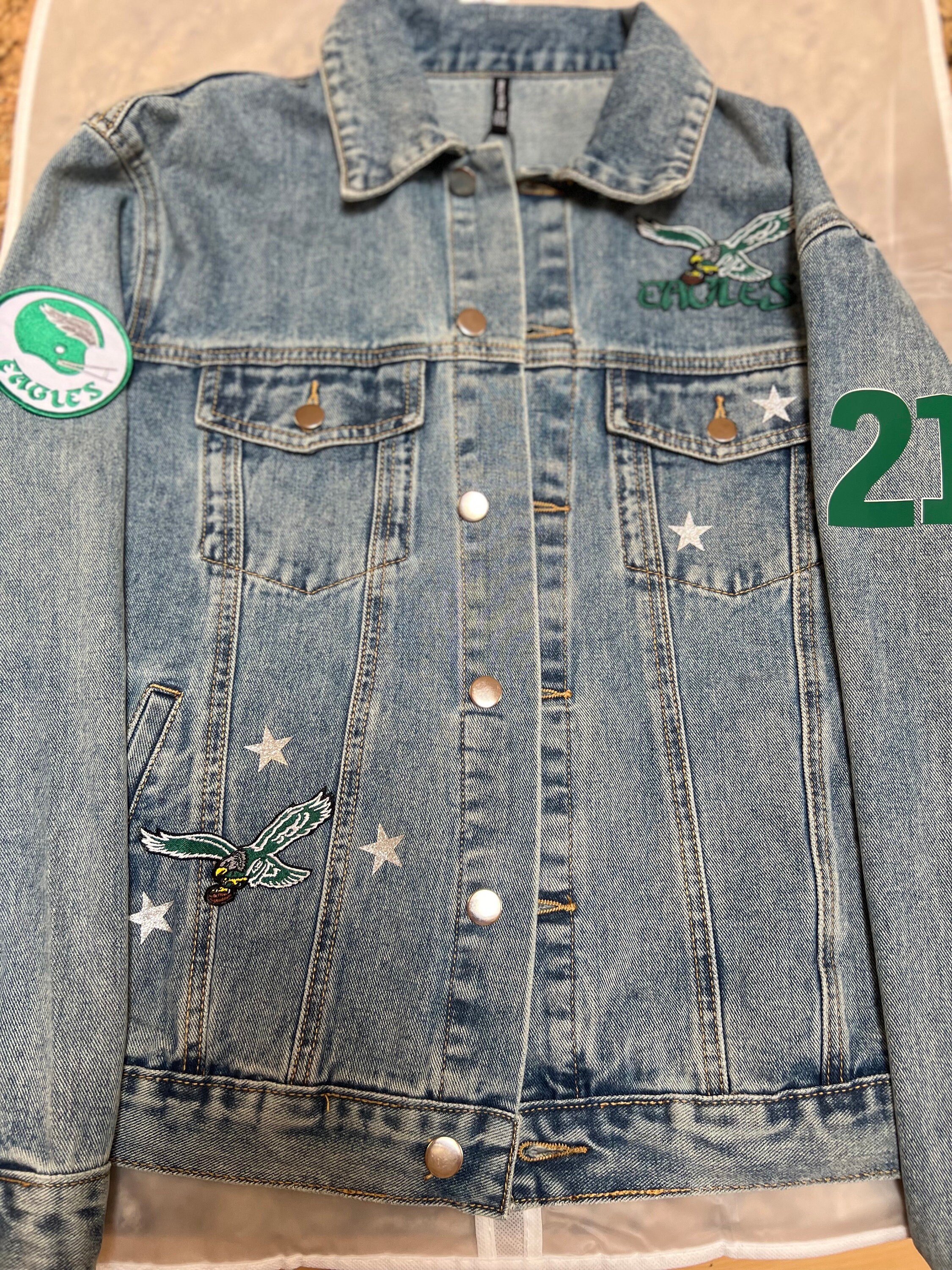 Custom Denim Vest Custom Denim Sports Jacket Jean Jacket NFL NBA MLB - Etsy