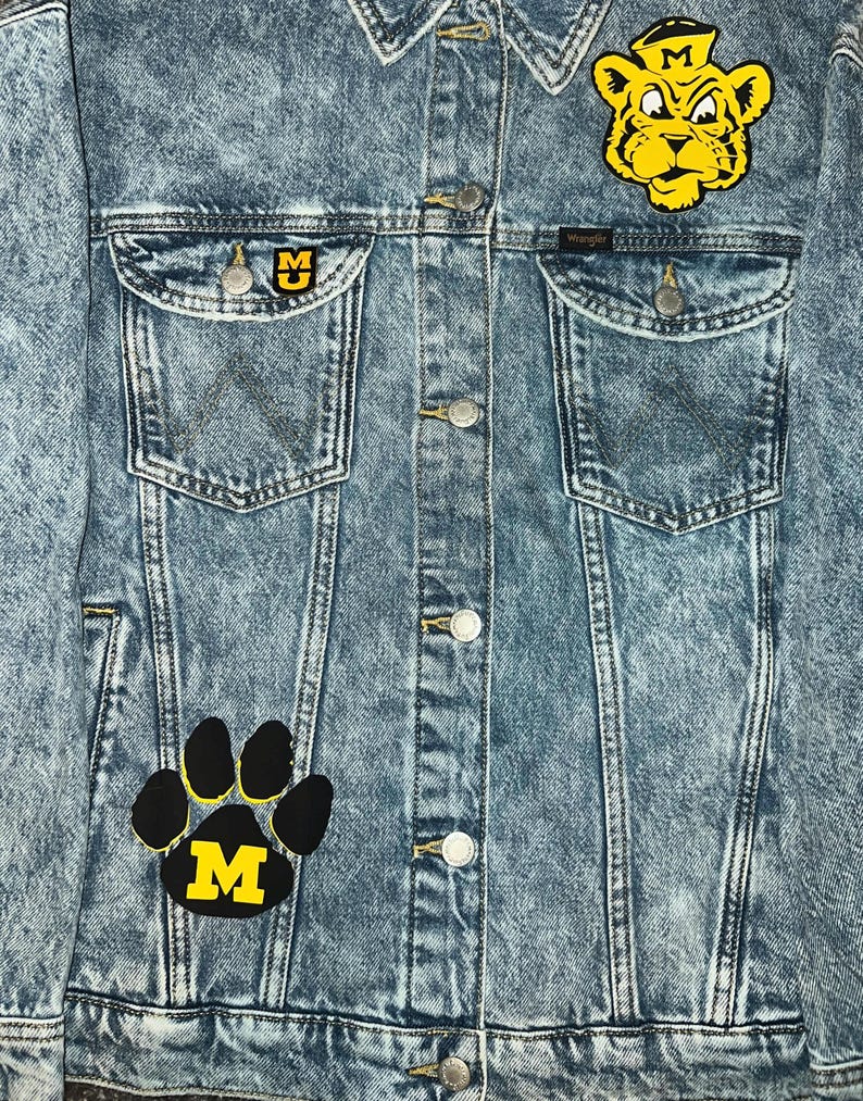 Custom Jean Jacket | Custom Denim Sports Jacket | Jean Jacket | College ...