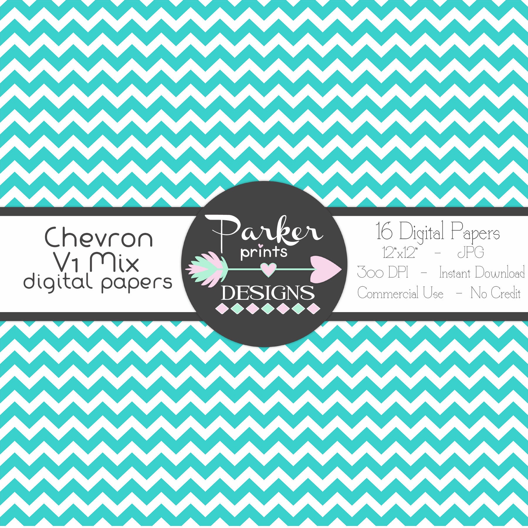 Chevron Digital Paper Pack Multi-colors Medium Size Chevron - Etsy
