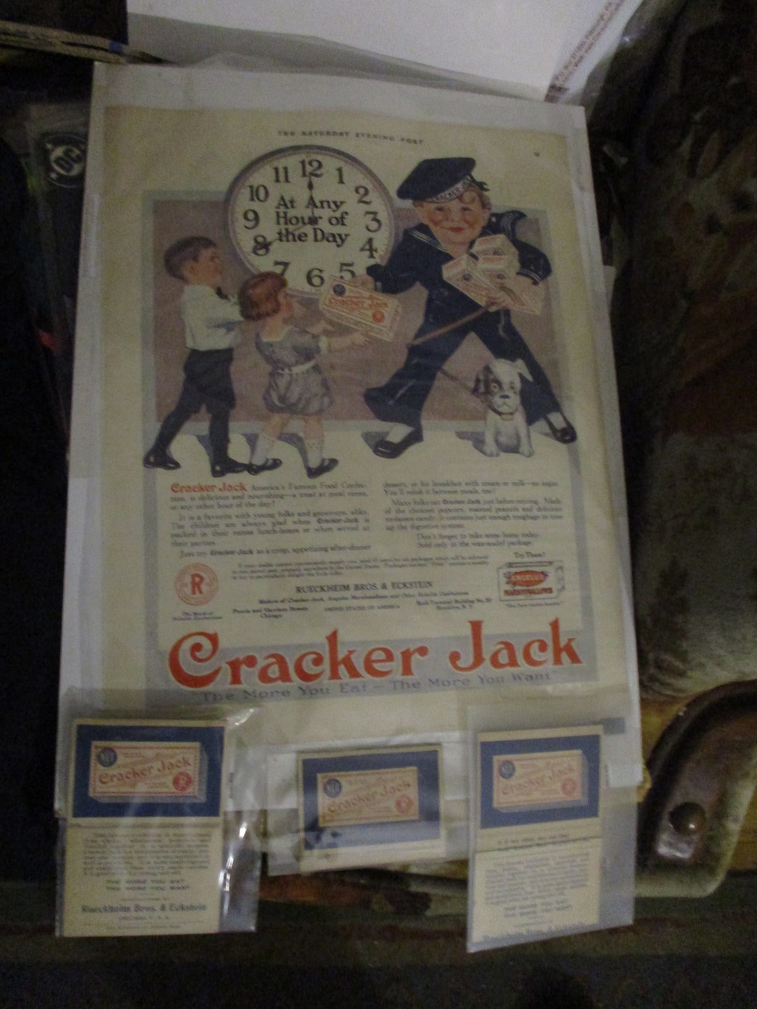 Cracker Jack AD SET of 15 Cards Mailed From Company in Chicago ILL 1909 ...