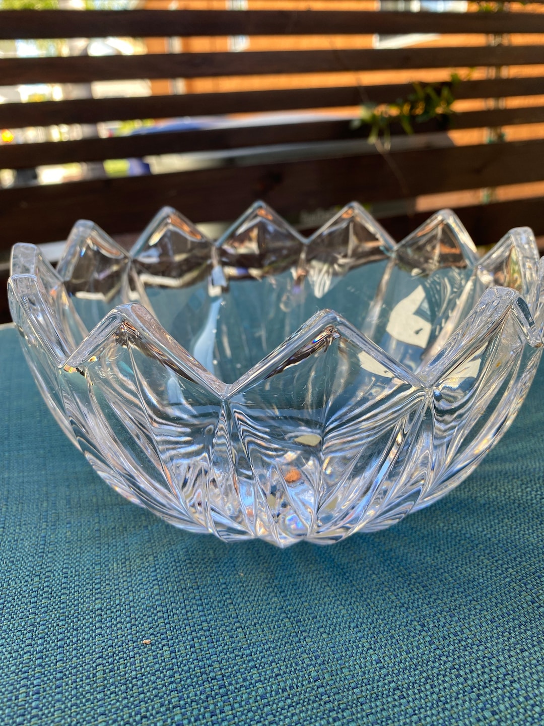 Vintage Mikasa Crystal Bowl 12 Point Starburst Excellent Condition - Etsy