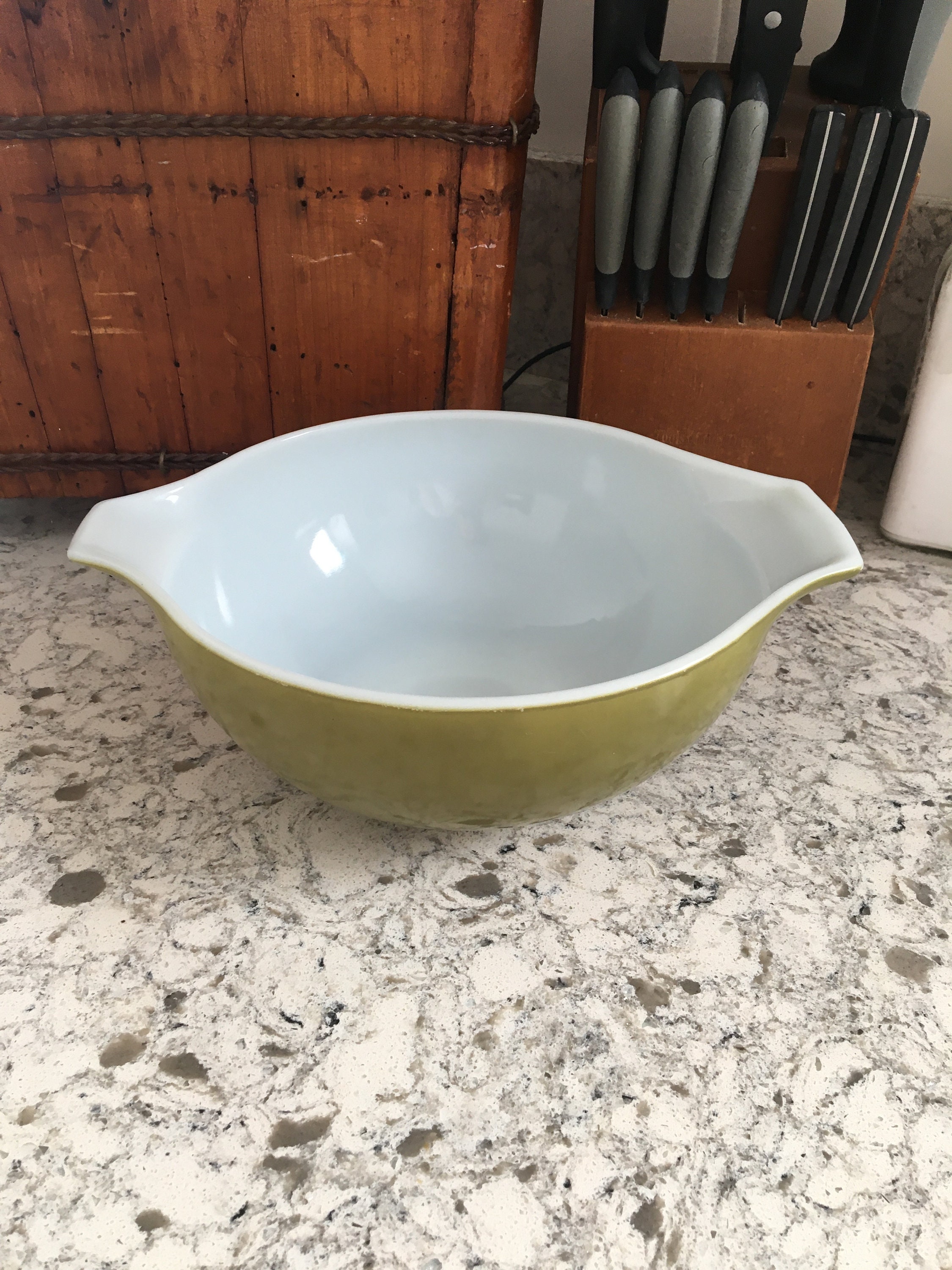 Vintage Avocado Green Pyrex Mixing Bowl 443 2 1/2 Quart - Etsy