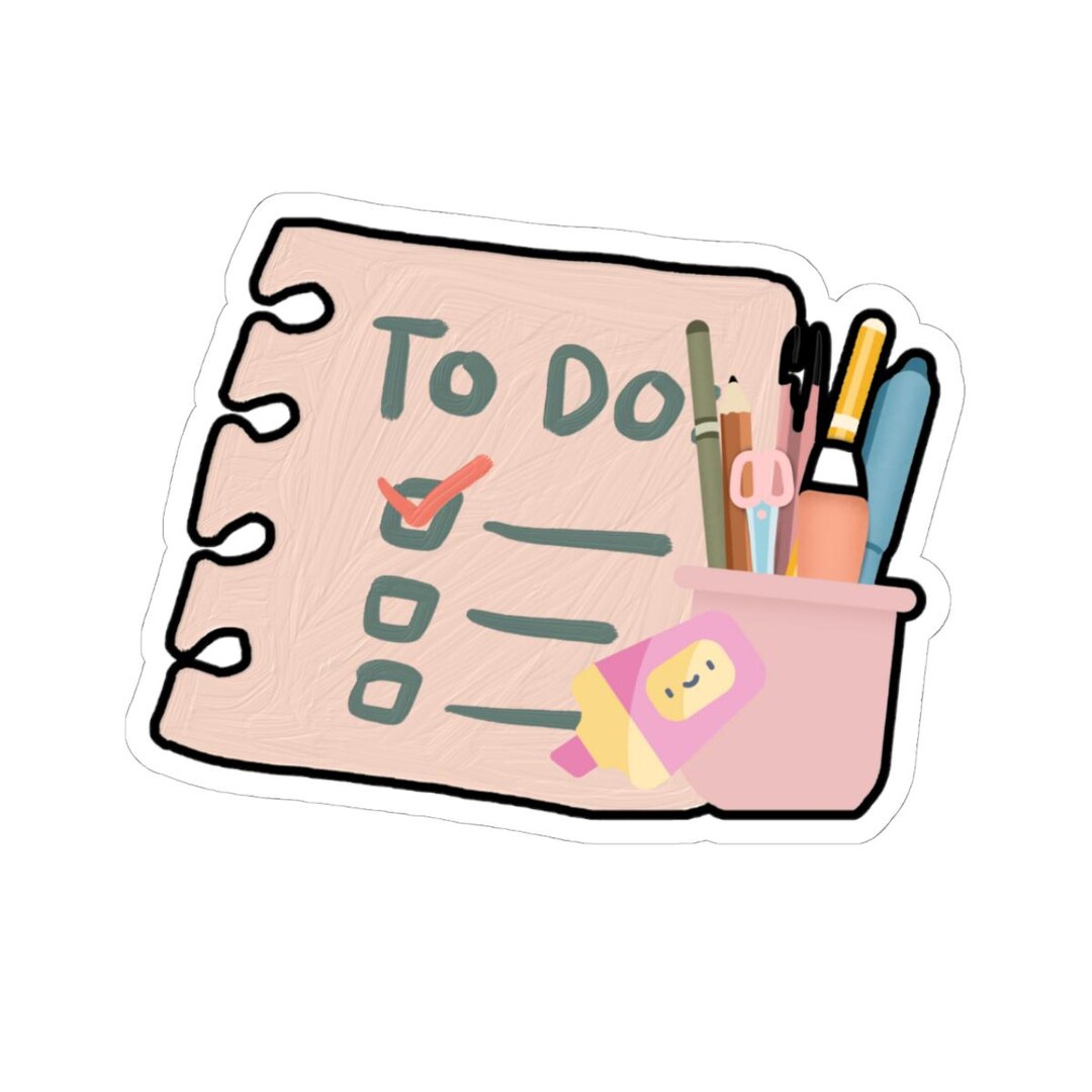 To-do List Vinyl Sticker, Stationery Planner Decal - Etsy
