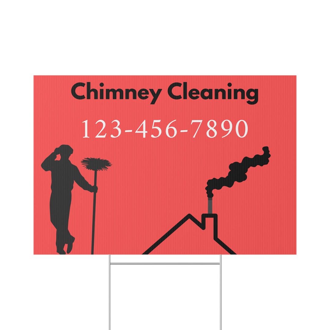 Chimney Cleaning Lawn Sign Custom Yard Sign for Professional Chimney ...