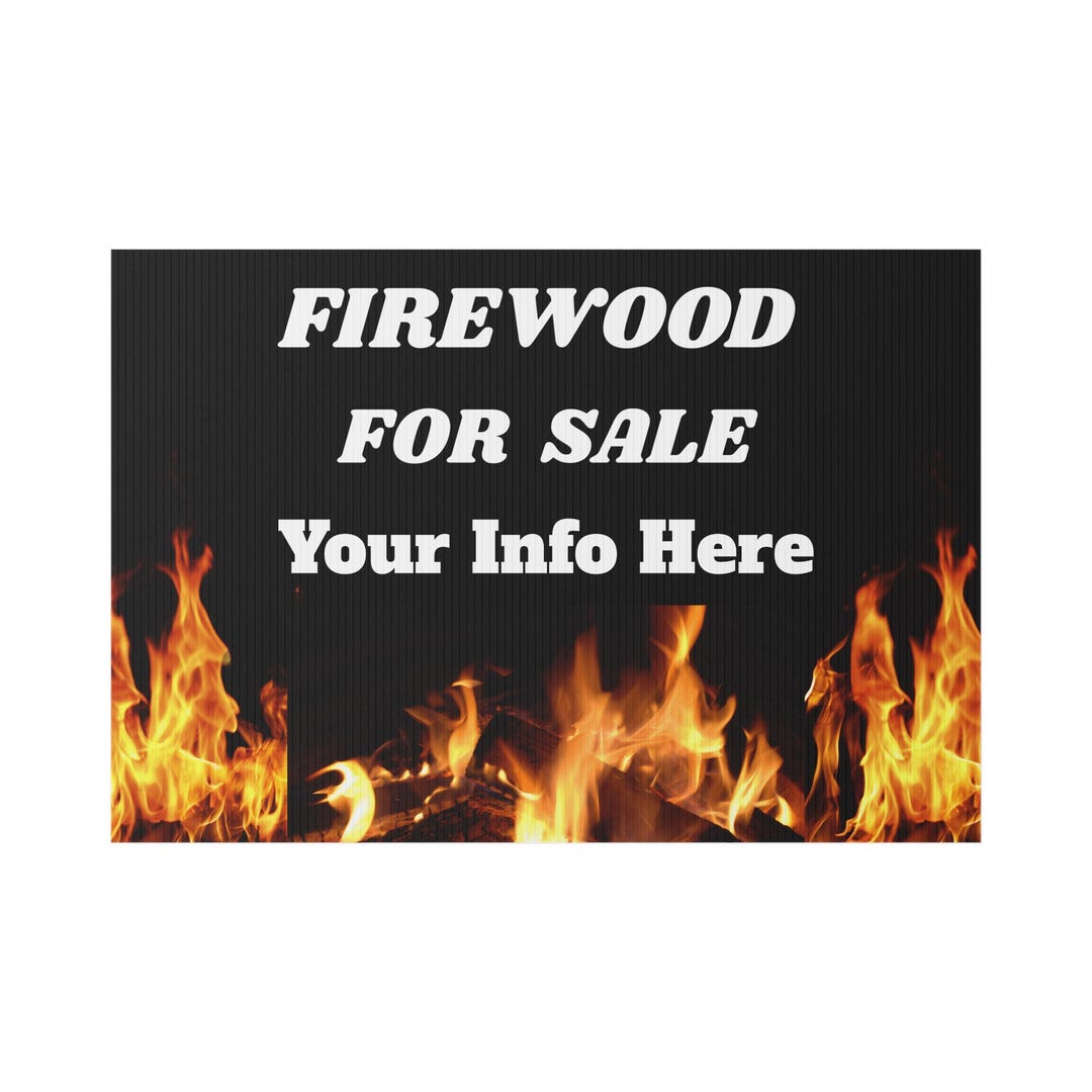 Customizable Firewood Yard Sign: Outdoor Business Advertising, Water ...