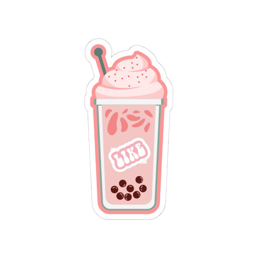 Boba Tea Sticker, Glossy Kawaii Vinyl Decal - Etsy