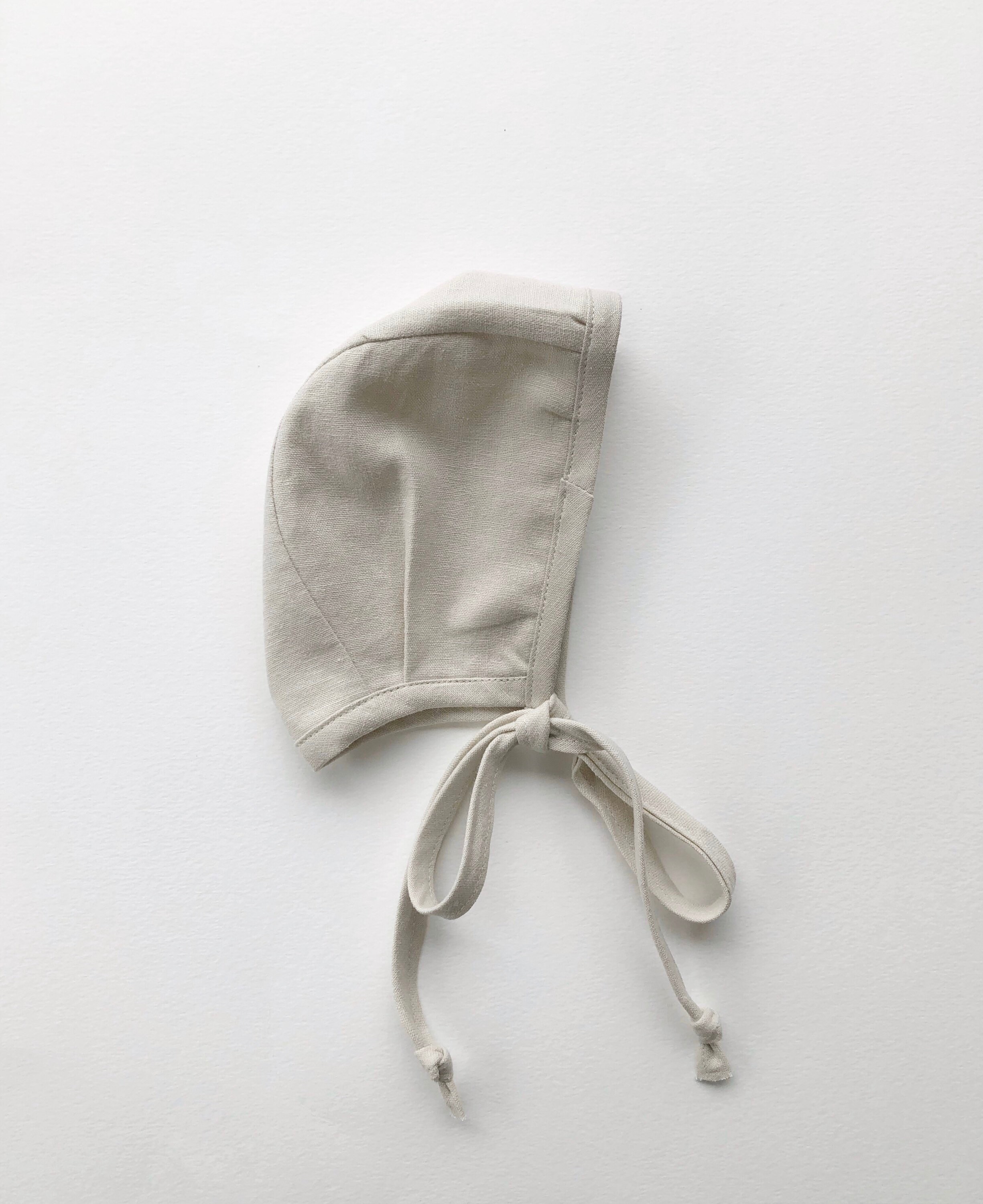 Natural Linen Bonnets/ Gender Neutral Bonnet Brimless Bonnet - Etsy