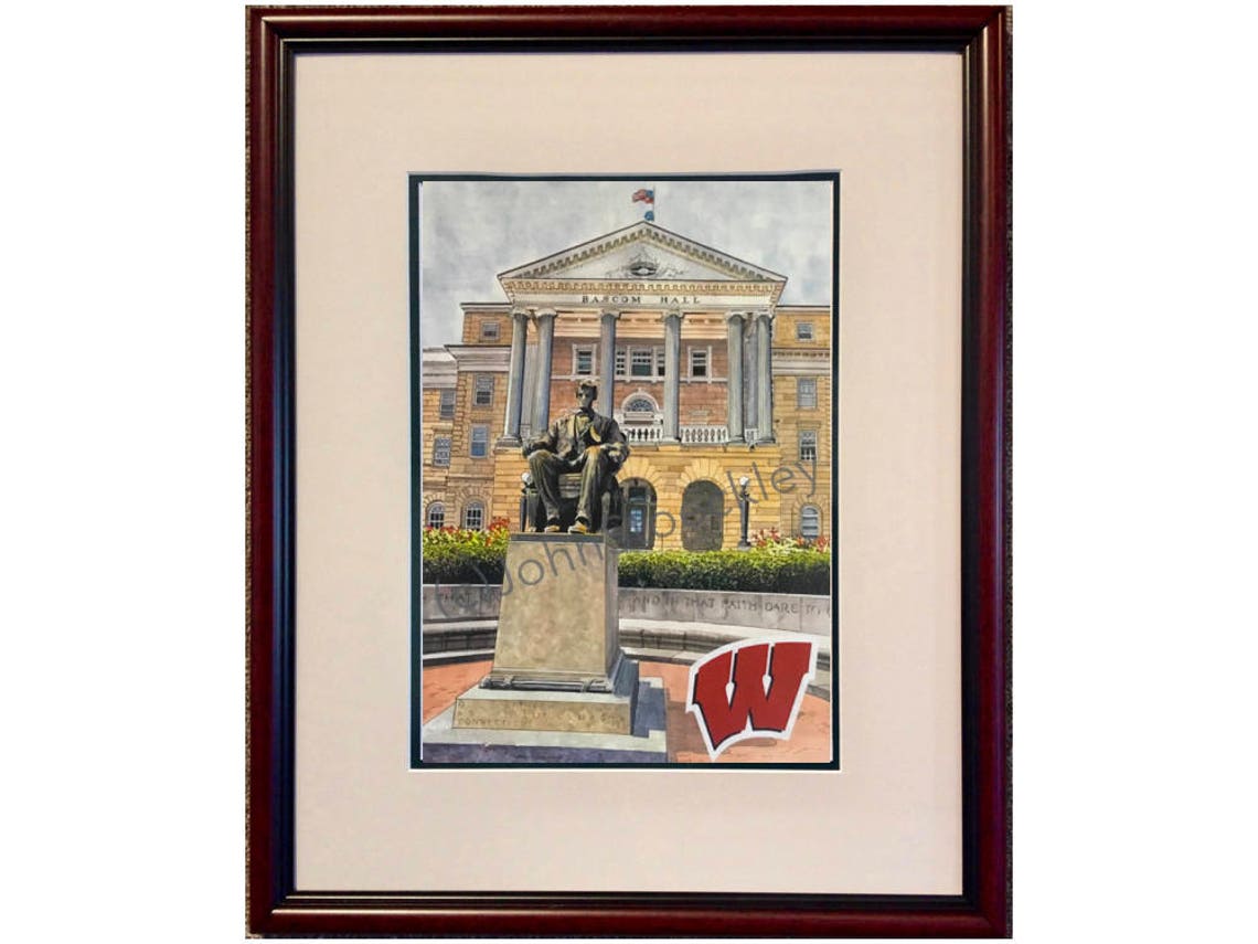 University of Wisconsin Bascom Hall LIMITED EDITION Pen and - Etsy